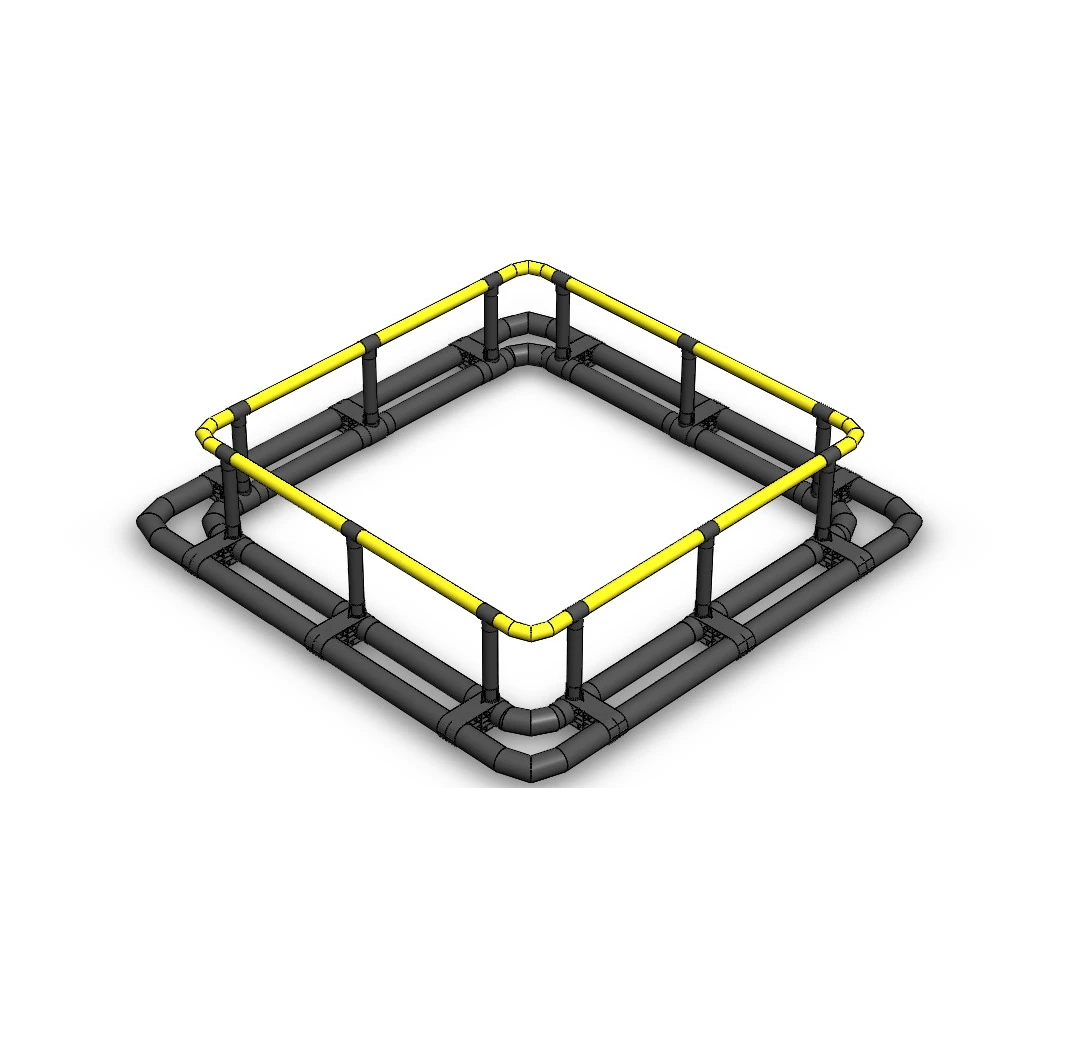 Hdpe Floating Square Cage Farming Fish Cage Floating Black Frame Square ...