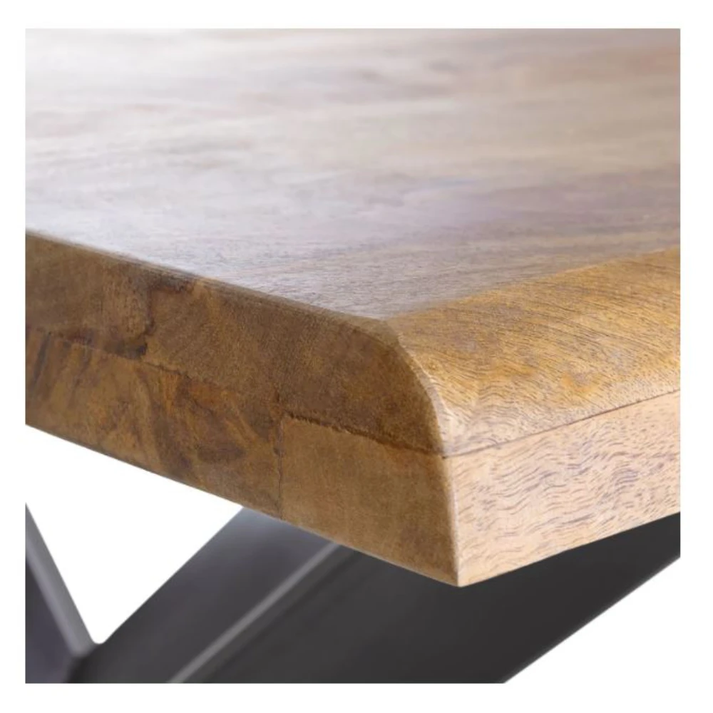 New Style X Shaped Dining Tables With Solid Wood And Metal Crafts Legs ...