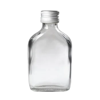 22mm Neck 50ml Flask Miniature Glass Bottle For Whisky Gin Vodka Gift ...