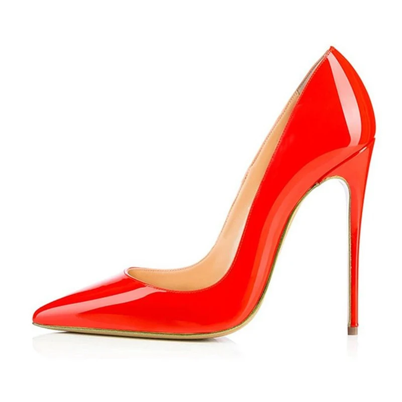Classic Pointed Toe Stiletto Heel Pumps Women 12 Cm High Heels