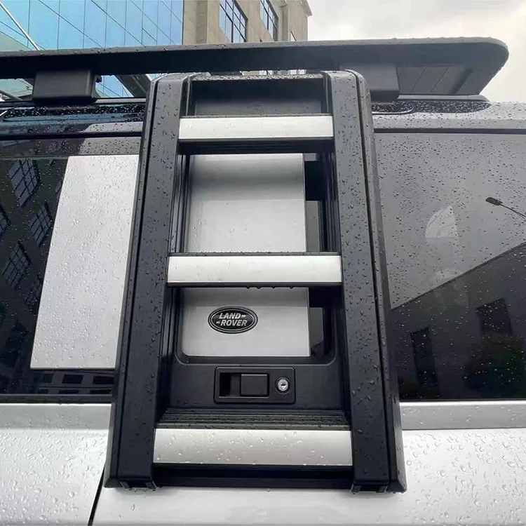 Deployable Side Mounted Roof Rack System Ladder for Land Rover Defender ...