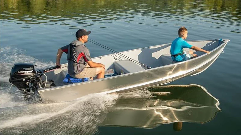Ecocampor 14 Foot V-Hull Aluminum Fishing Boat - Durable, Lightweight ...