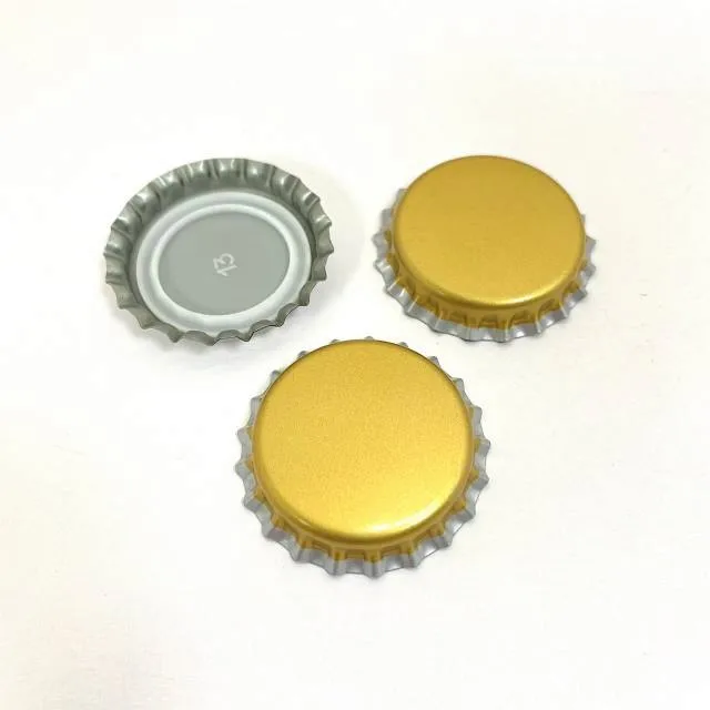 Plain Gold Metal Crown Cap - Excellent Sealing Performance