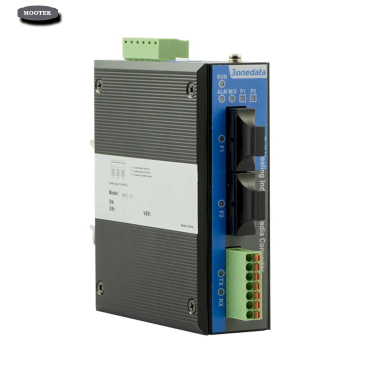 Best Grade DIN Rail Mounting 1/2 Fiber Ports +1 RS-232/485/422 Serial ...