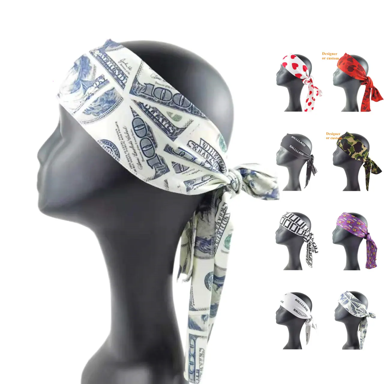 Wholesale Men's Custom Logo Silky Durags for Sports