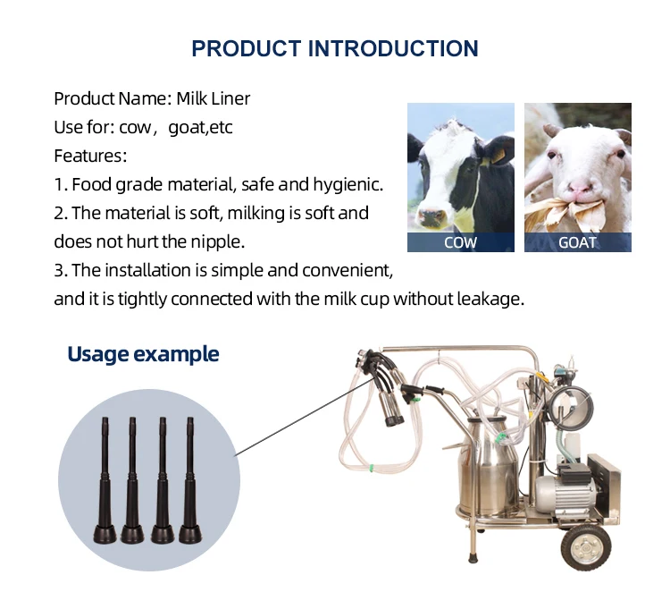 IP15 Milking Liner for Cow Milking Machine - 1 Year Warranty