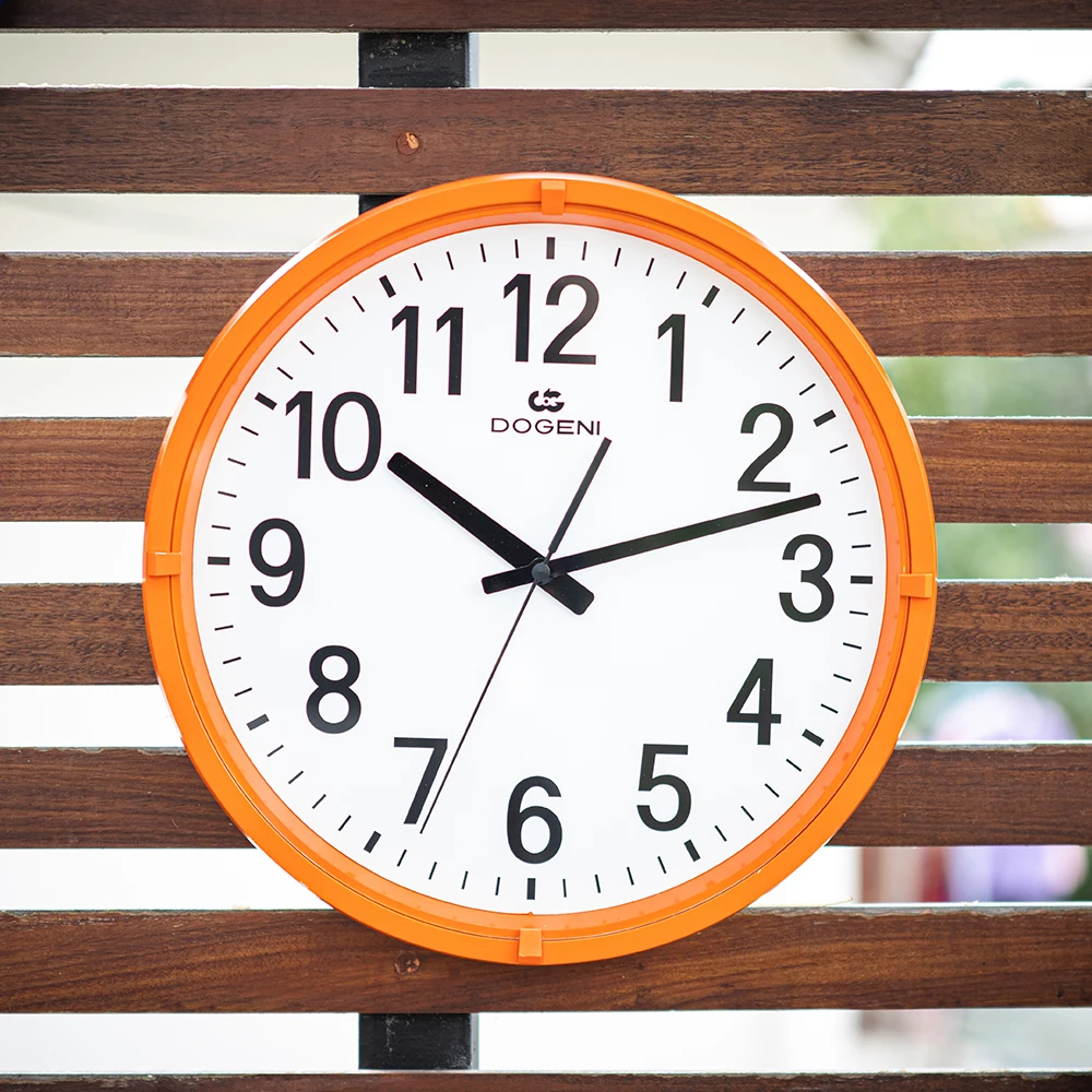 Wall Clock Wnp003or Size 33 Cm. Basic Wall Clocks Dogeni Brand Model. Orange Color Clock New ...