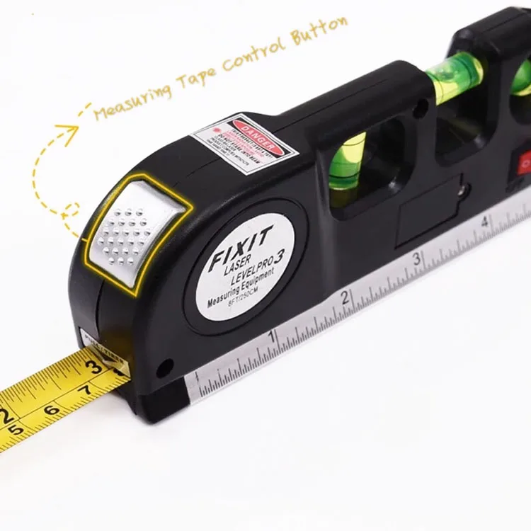 8ft Cross Line Measurement Ruler Leveling Laser Level Pro 3 Tools - Buy 8ft Cross Line ...