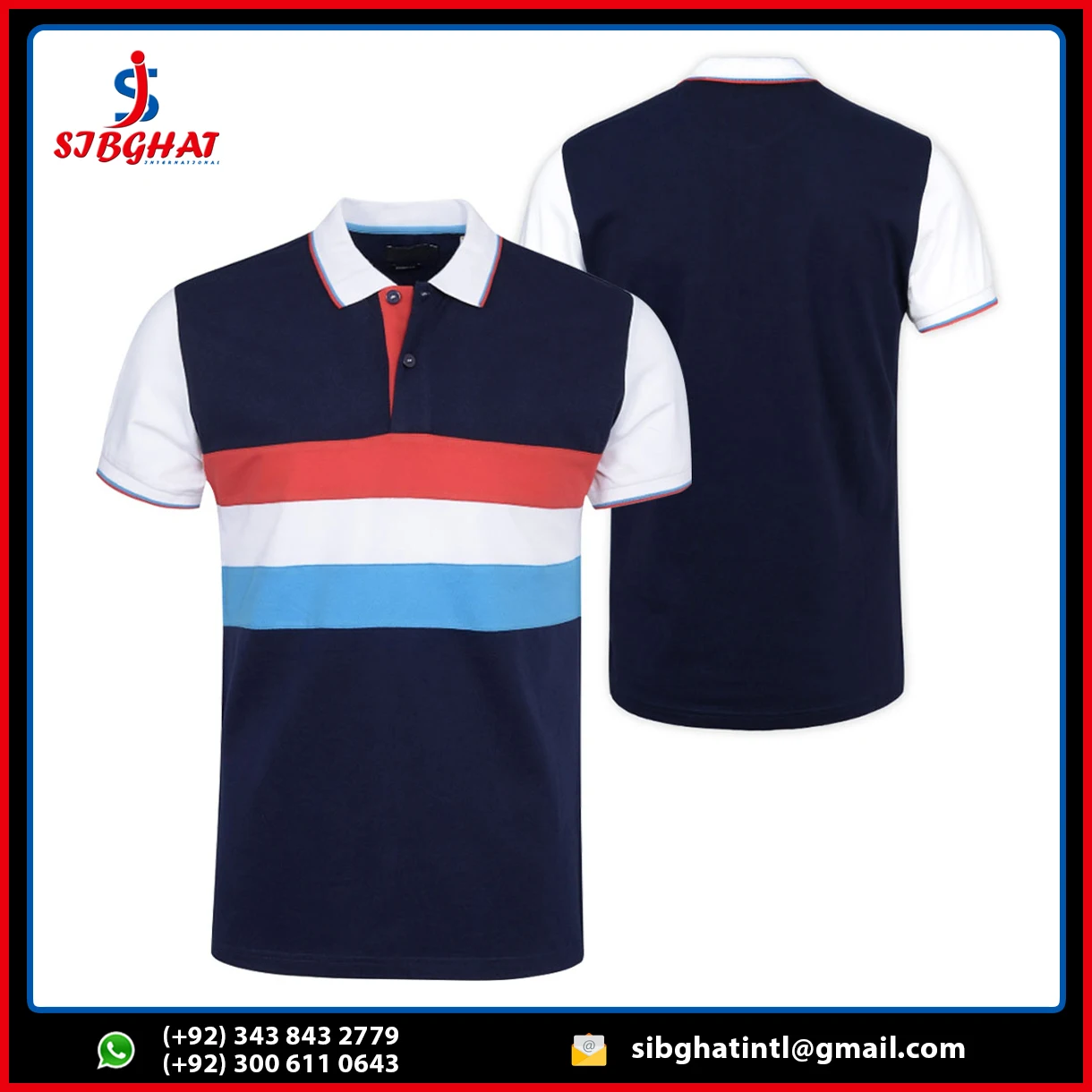 Ribbed Cuffs Polo Shirts For Men And Women Custom Made Breathable Polo ...