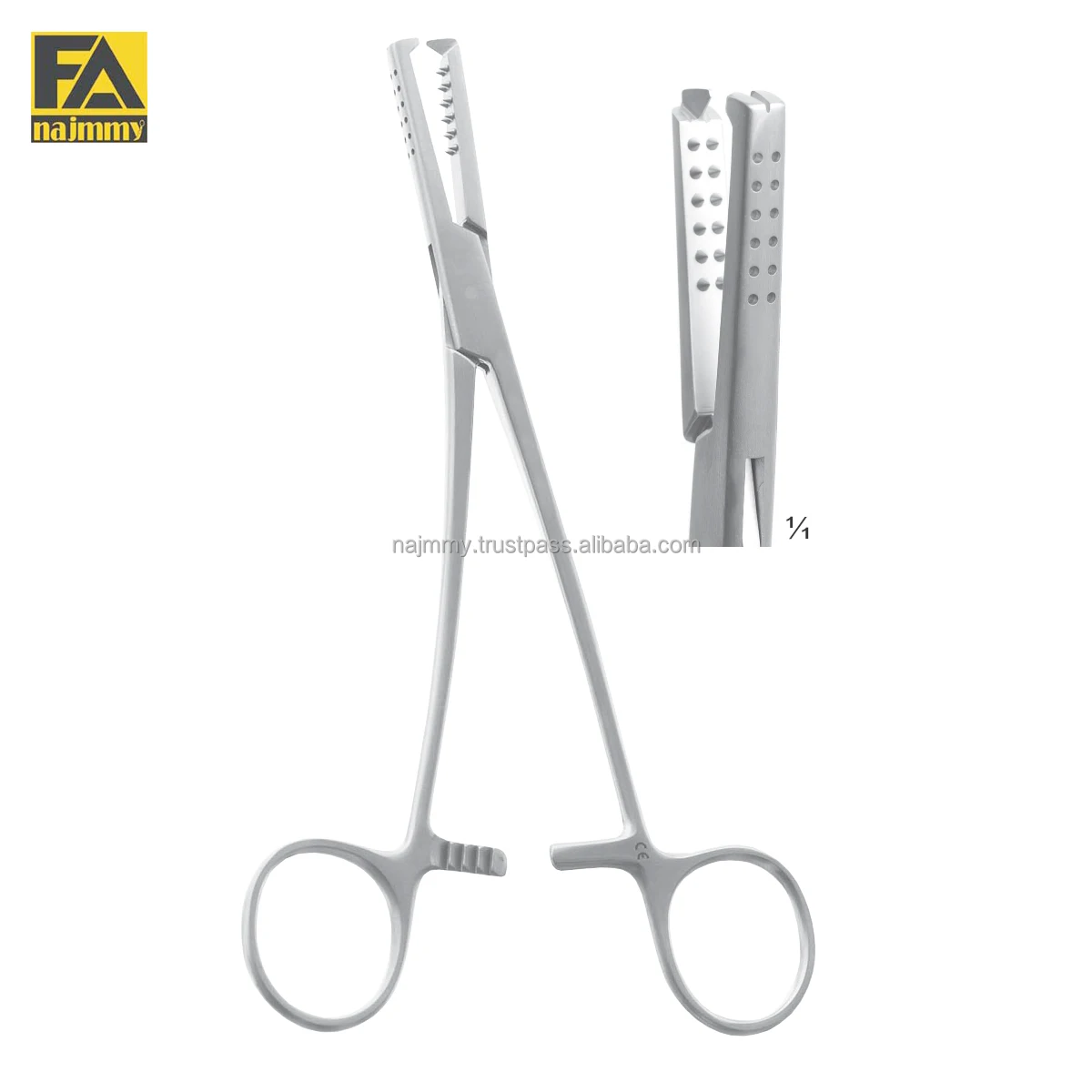 Lewin Perforating Bone Holding Forceps (serrated) - CE Certified
