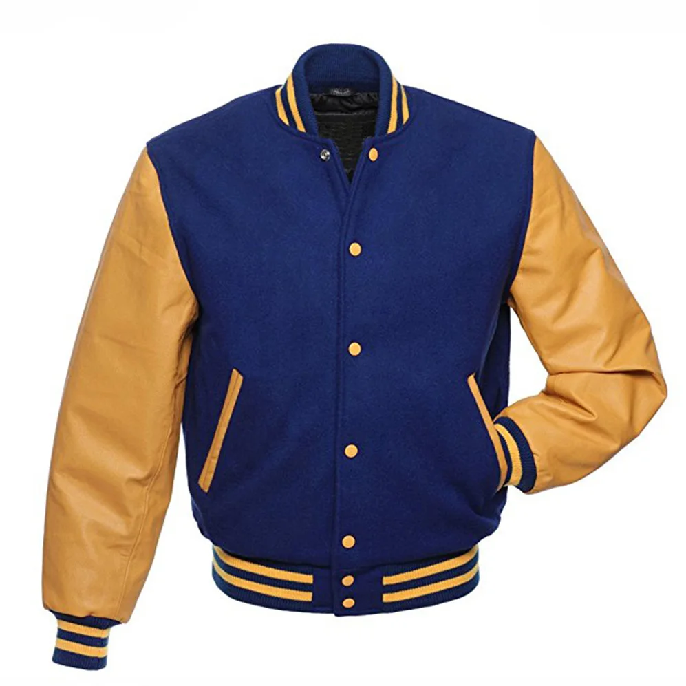 Custom Embroidery Varsity Jacket Black and White for Men Unisex College ...