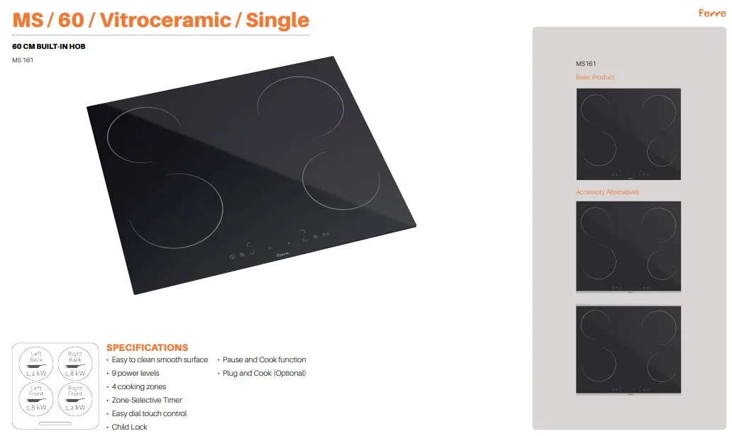 Multifunctional International Popular Built-in Vitroceramic Hobs With ...