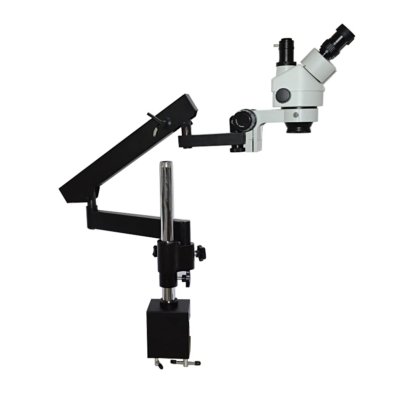 Flexible Moving Articulated Arm Stereo Microscope for Surgery