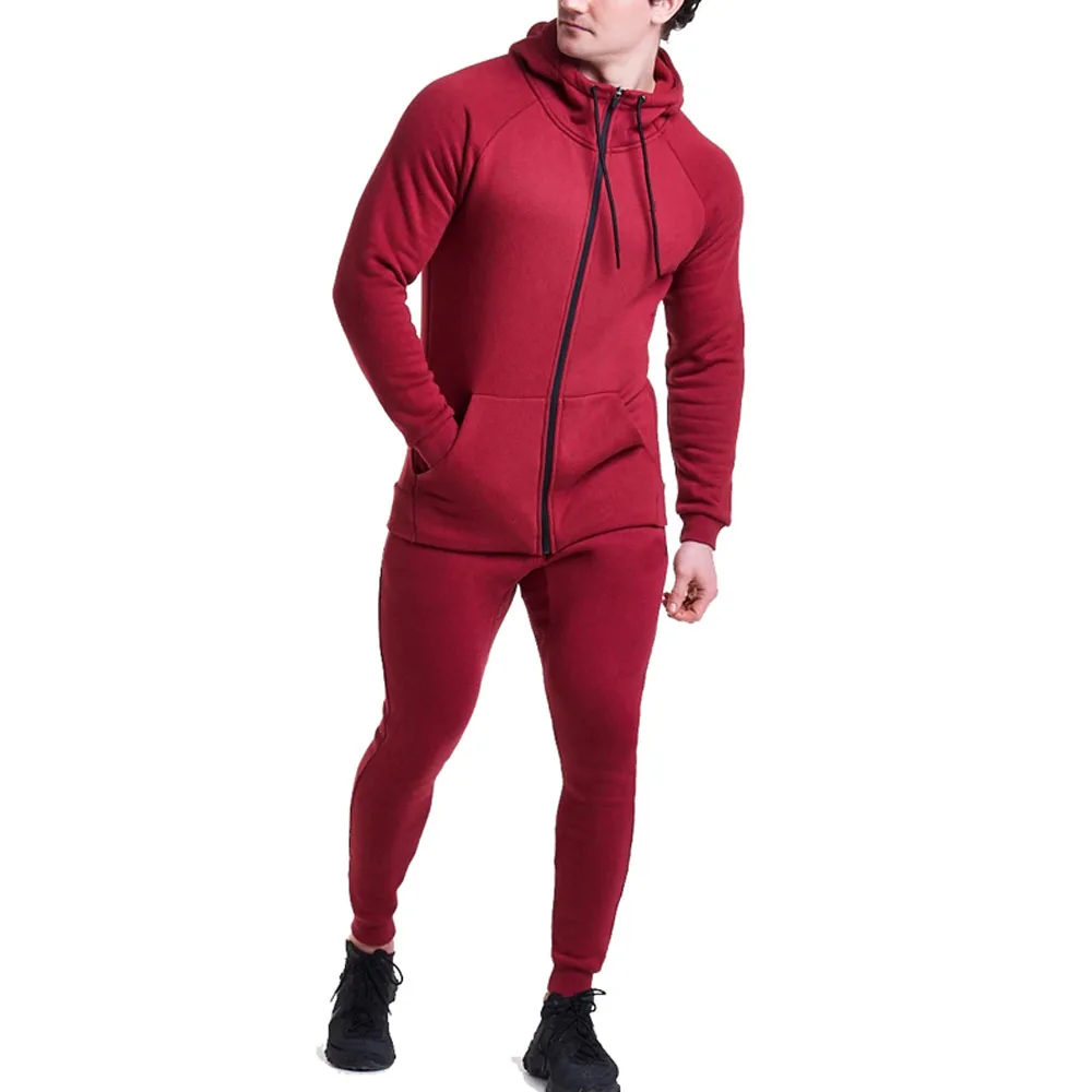 Outdoor Clothing Men Jogger Set Blank Polyester Tracksuit Customized ...