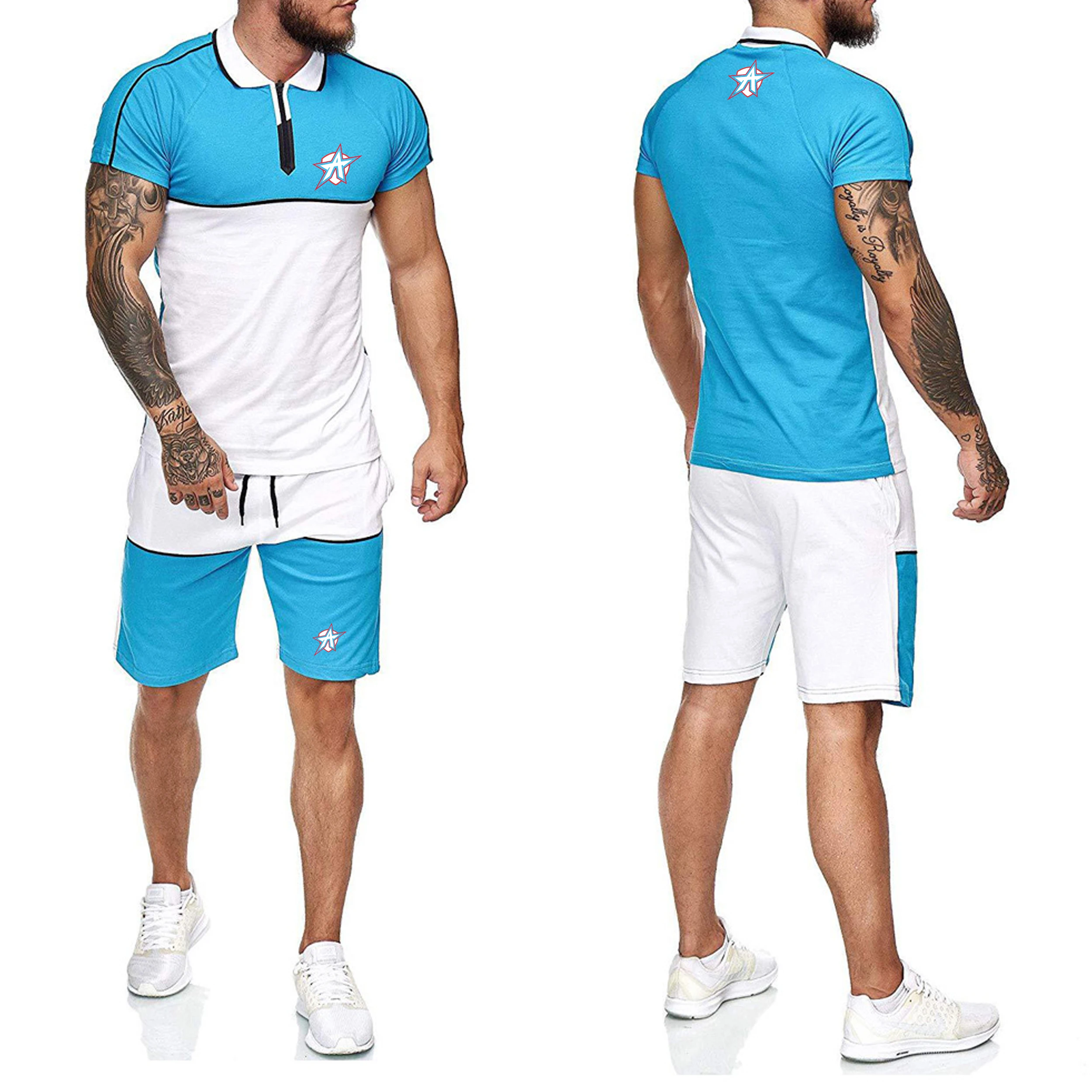 Men's Sportswear Shorts Set High Quality Men Custom Logo Shirts And ...