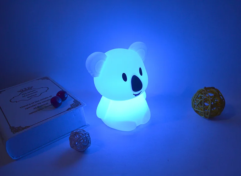 Remote Control Lovely Koala Warm Light Lamp Baby Sleep Huggable Night ...