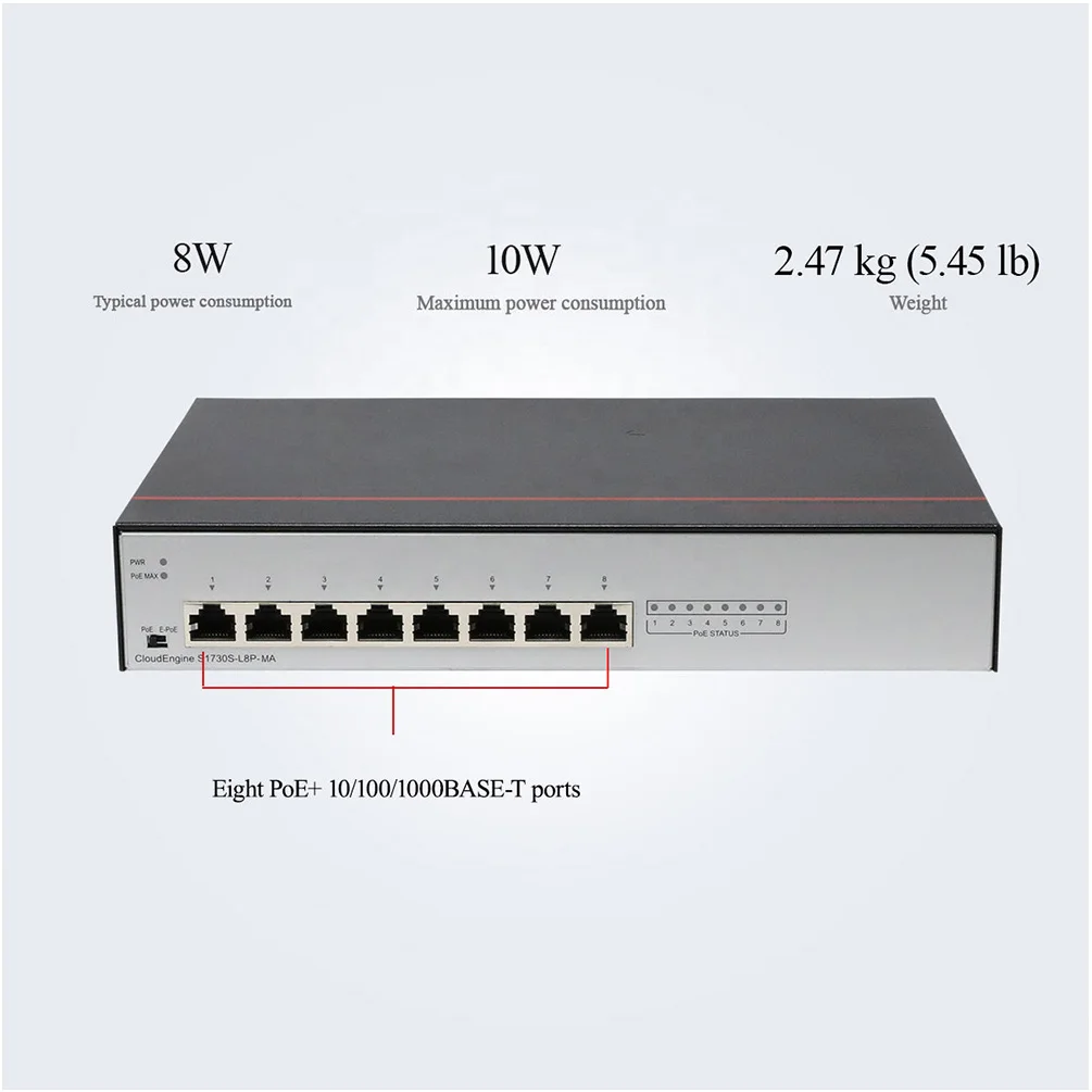 Enterprise Layer 3 Core Switch S1730s-l8p-ma Network Gigabit Switch Of ...