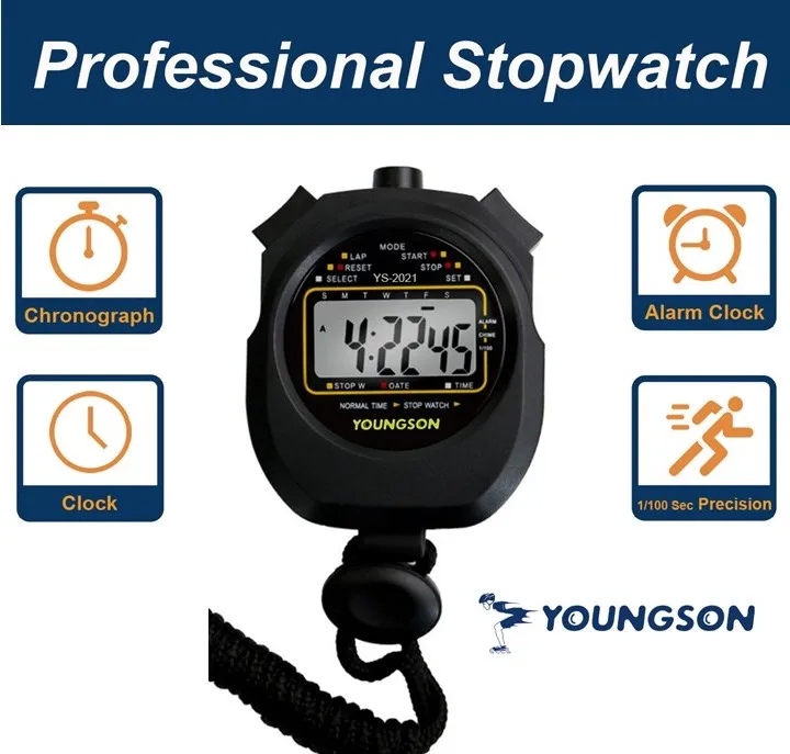 Classic Digital Handheld Chronograph - Professional Stopwatch