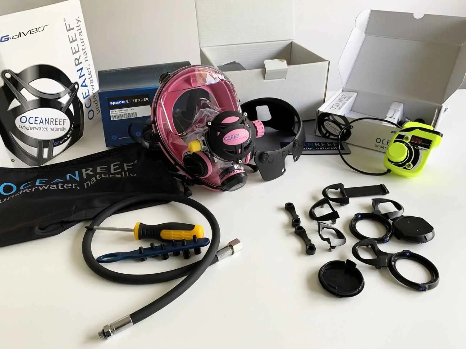 Full Face Diving Mask Ocean Reef G-divers Kit With Gsm Communications ...