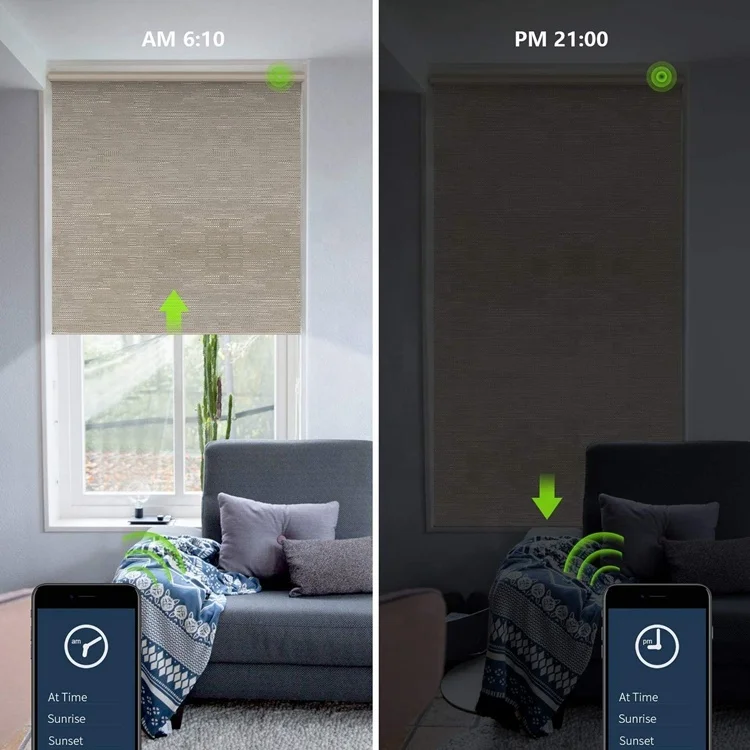 Smart Window Shades - Motorized 100% Blackout Roller Blinds