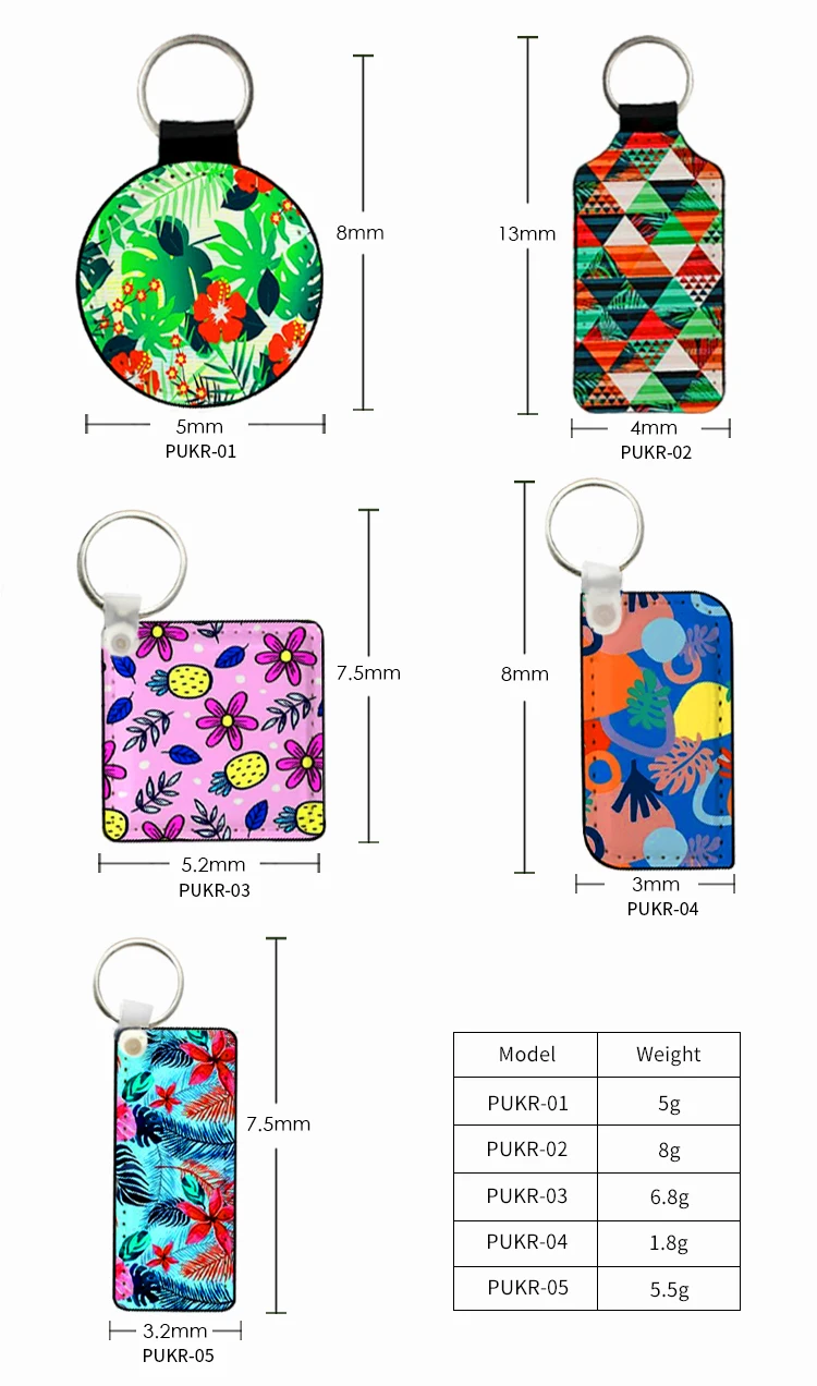 Blank DIY Promotional Keychains - Double-Sided Printable