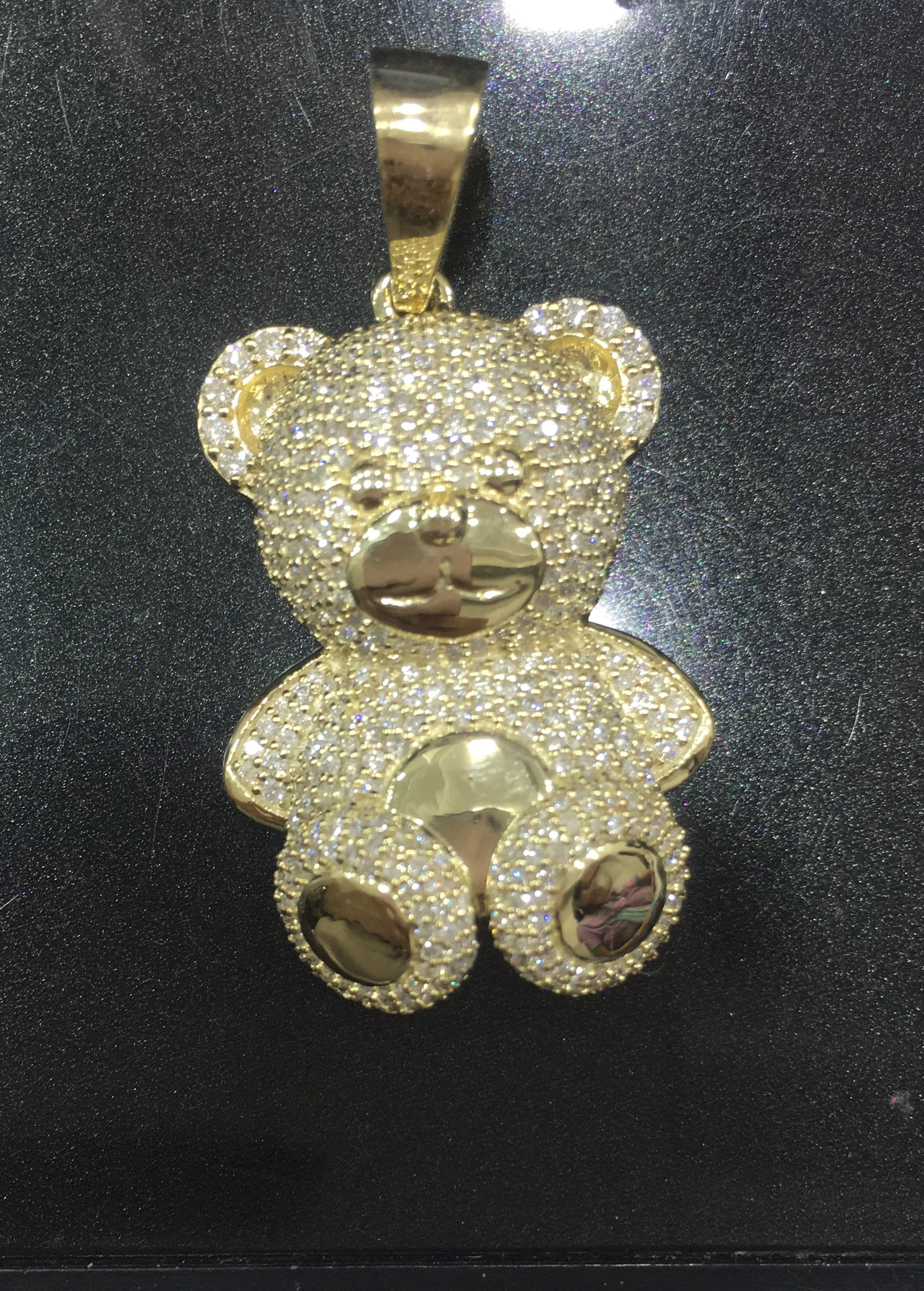 Customized Eye-catching Diamond Teddy Bear Pendant - Buy Diamond ...