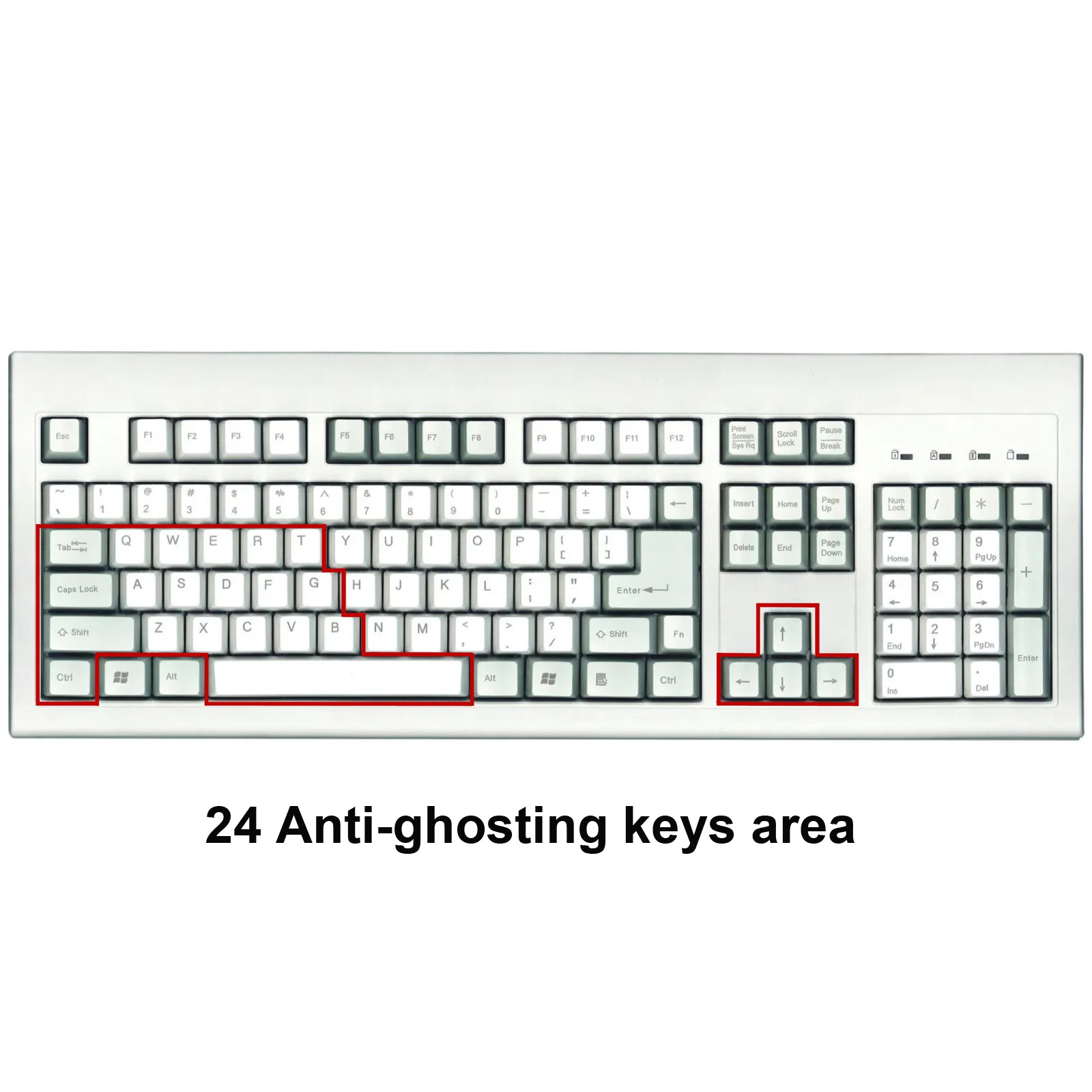Classic Retro 24-Key Wired Keyboard - Taiwan Made USB