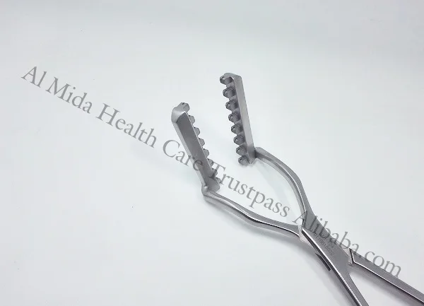 Stainless Steel Laparoscopic Teeth Purse String Clamp Forceps
