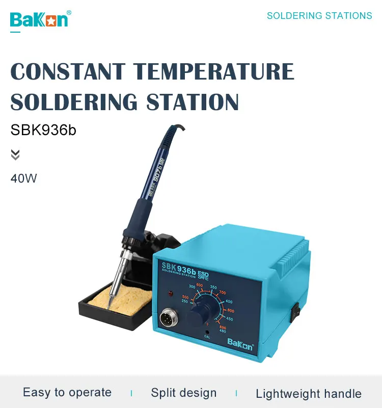 Bakon Soldering Station - Adjustable Rework Iron Sbk936b