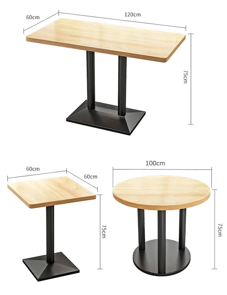 Modern Fast Food Restaurant Table Set - Custom Booth Seating