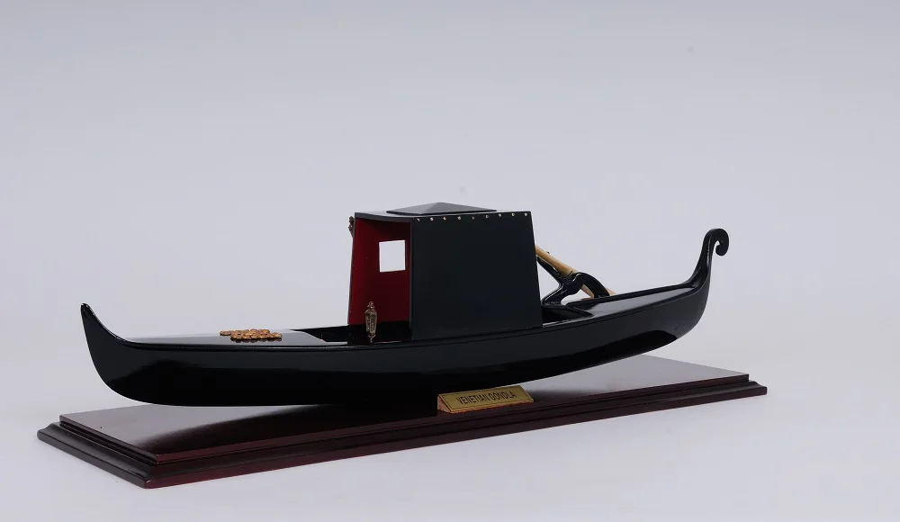 Wooden Crafts VENETIAN GONDOLA BLACK PAINTED - Nautical Decor