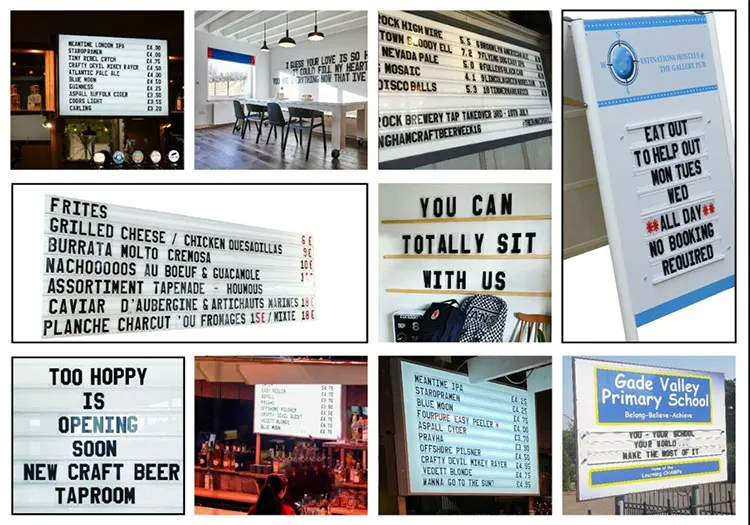 Portable A Frame Changeable Letter Sidewalk Signs for Business