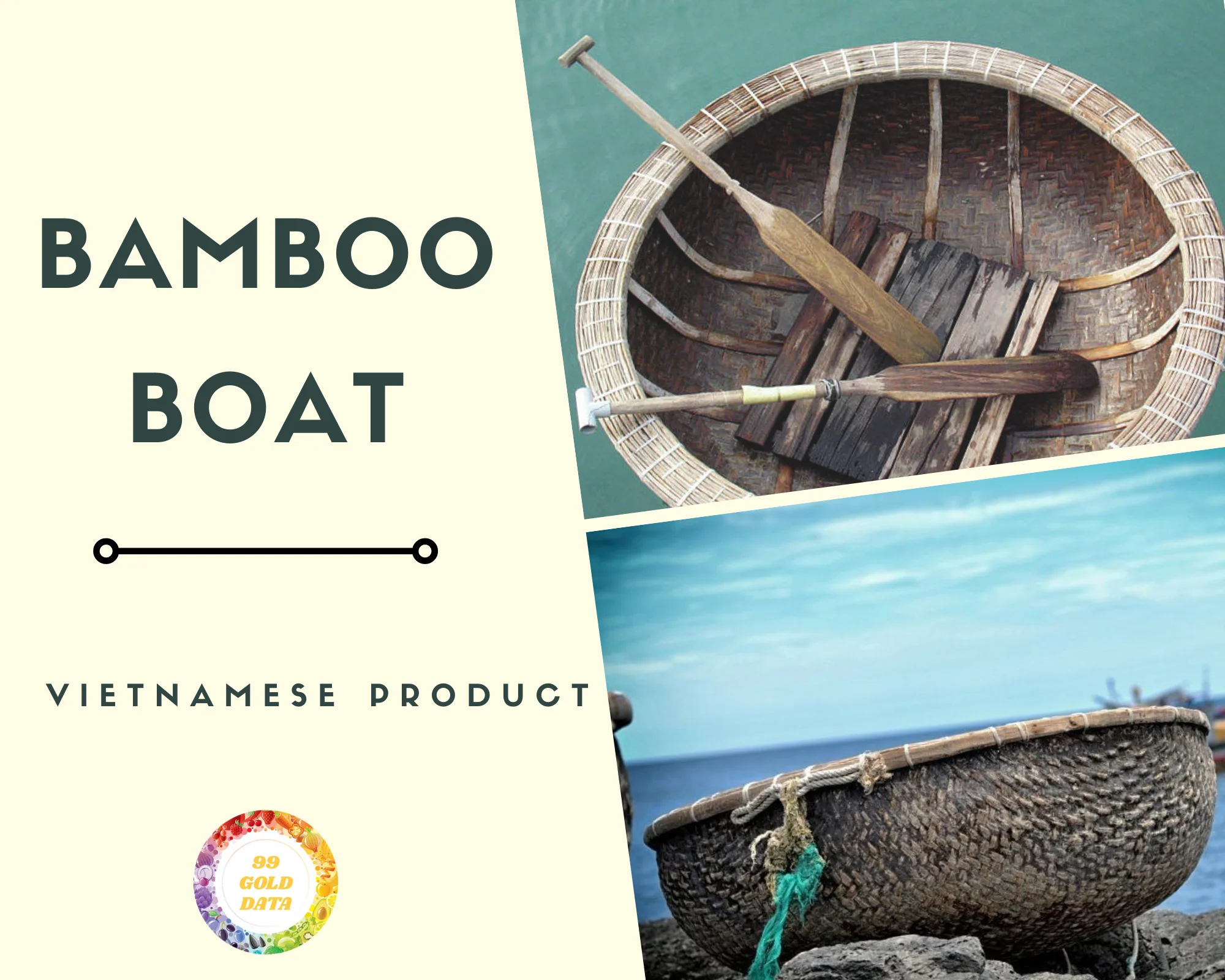 Hot Sale Vietnamese Fishing Boat Bamboo Coracle Cheapest Price For Export In Bulk 99gd - Buy ...