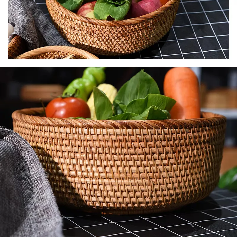 Wicker Basket Rattan Basket Bowls Handmade Rattan Baskets| Alibaba.com