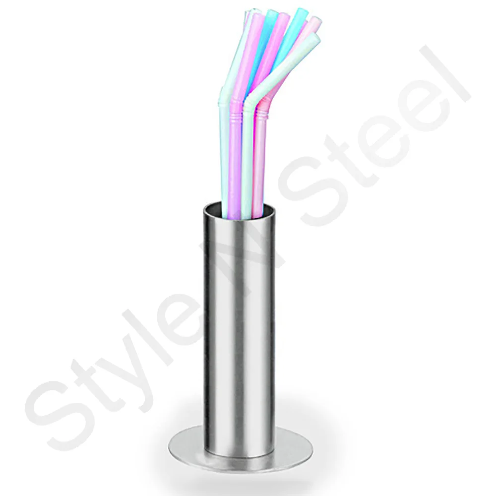 Stainless Steel Straw Holder - Durable & Stylish Dispenser