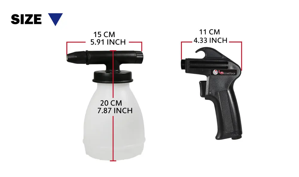 1/4" Soda Blasting Gun with Ceramic Nozzle & ABS Tank