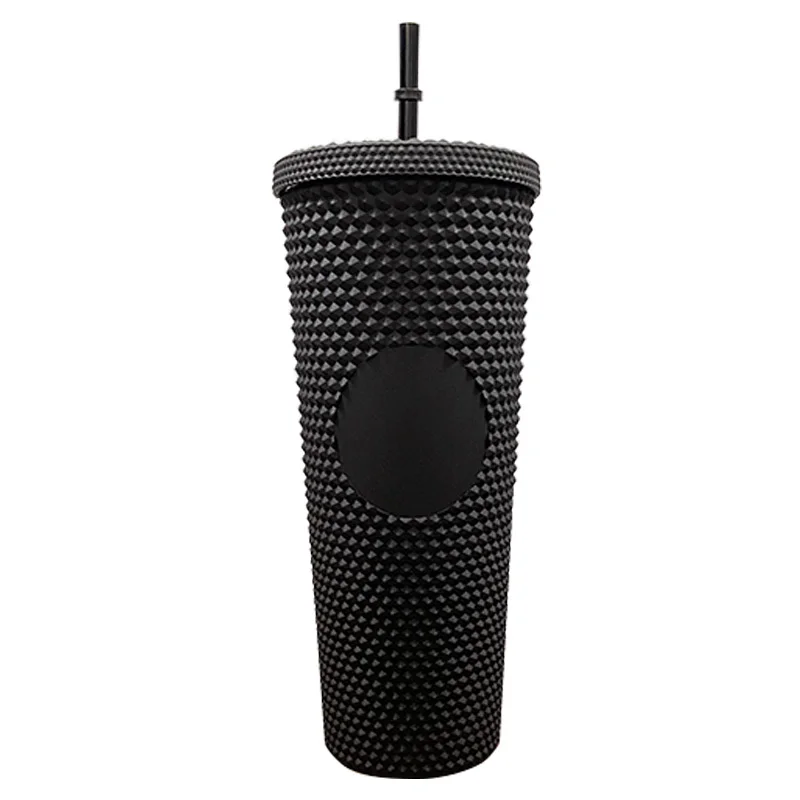 Christmas Gift 22oz Black Acrylic Tumbler Cup Studded Matte Tumblers ...