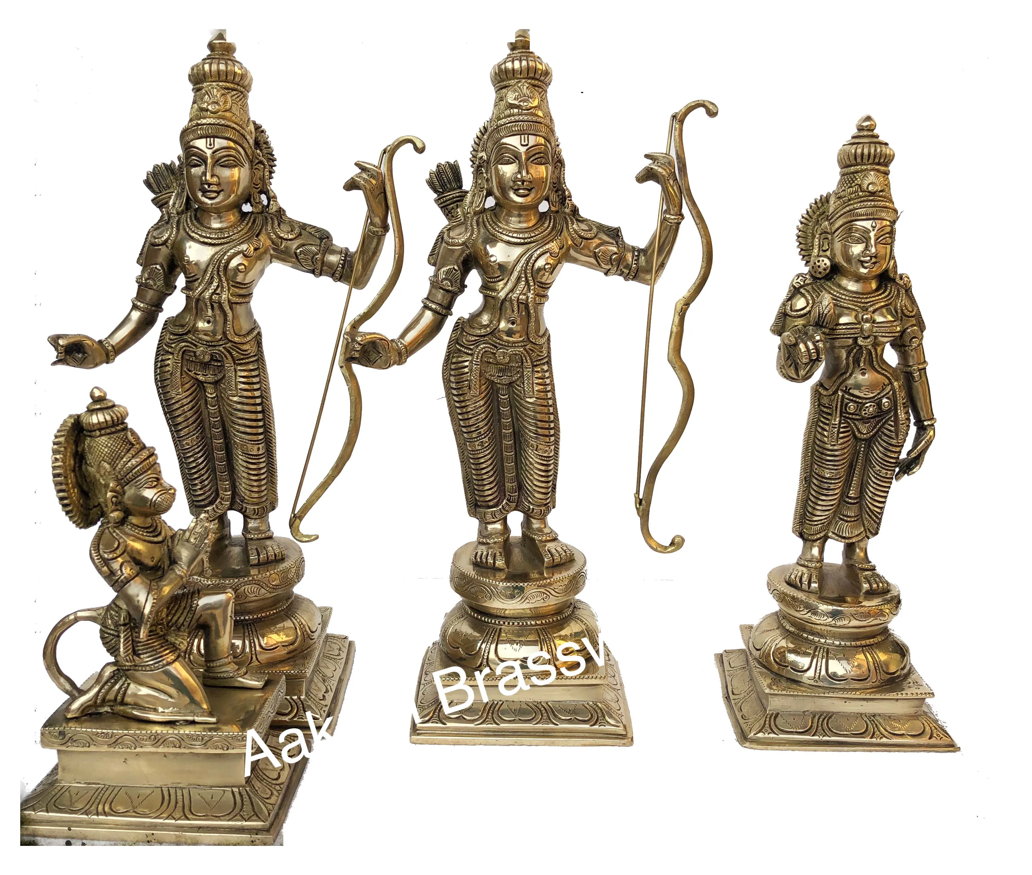 Brass Made Ram Darbar Statue With Antiques Finish Religious Statue Ram ...