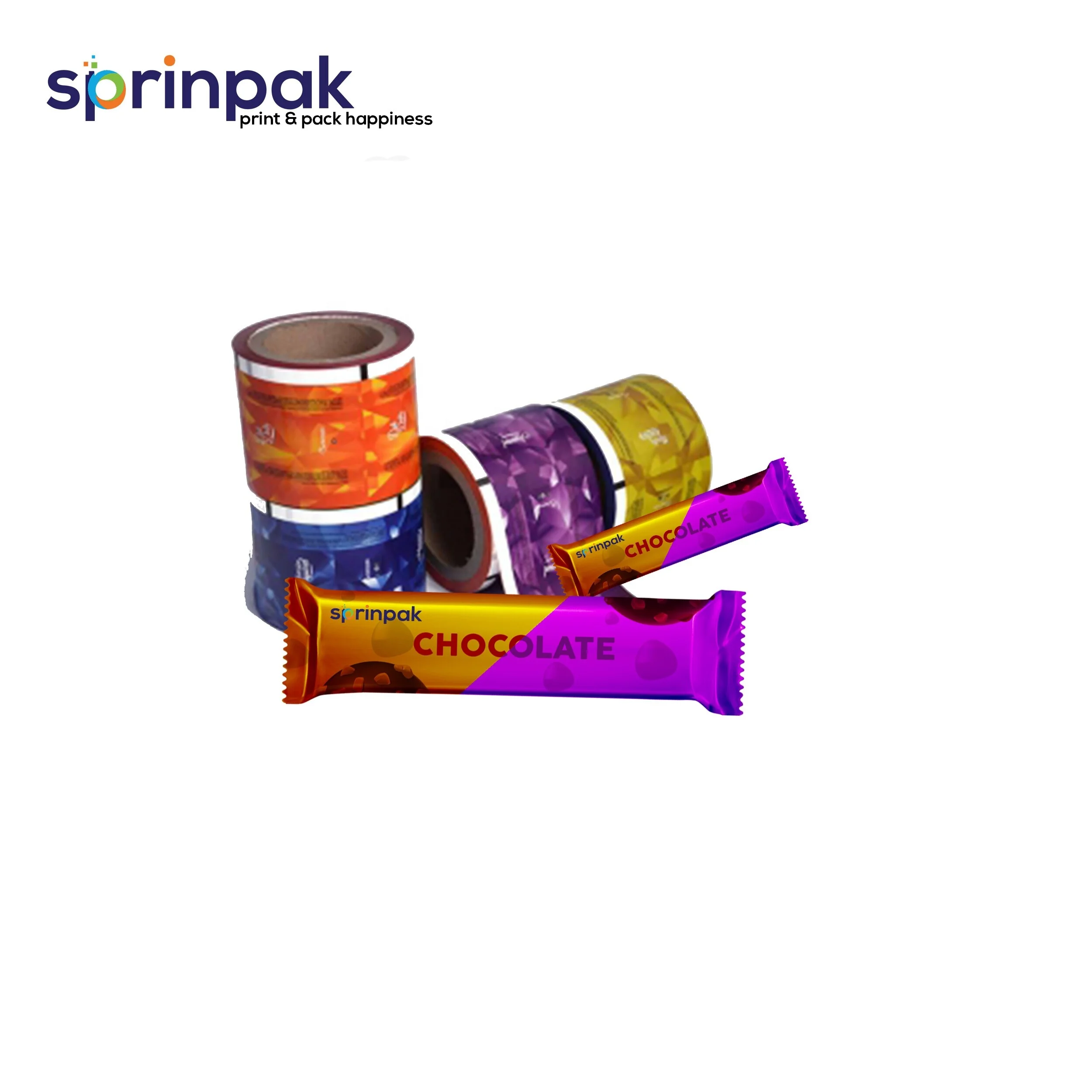 Laminated Aluminium Foil Candy Packaging Film Roll For Chocolate Bar ...