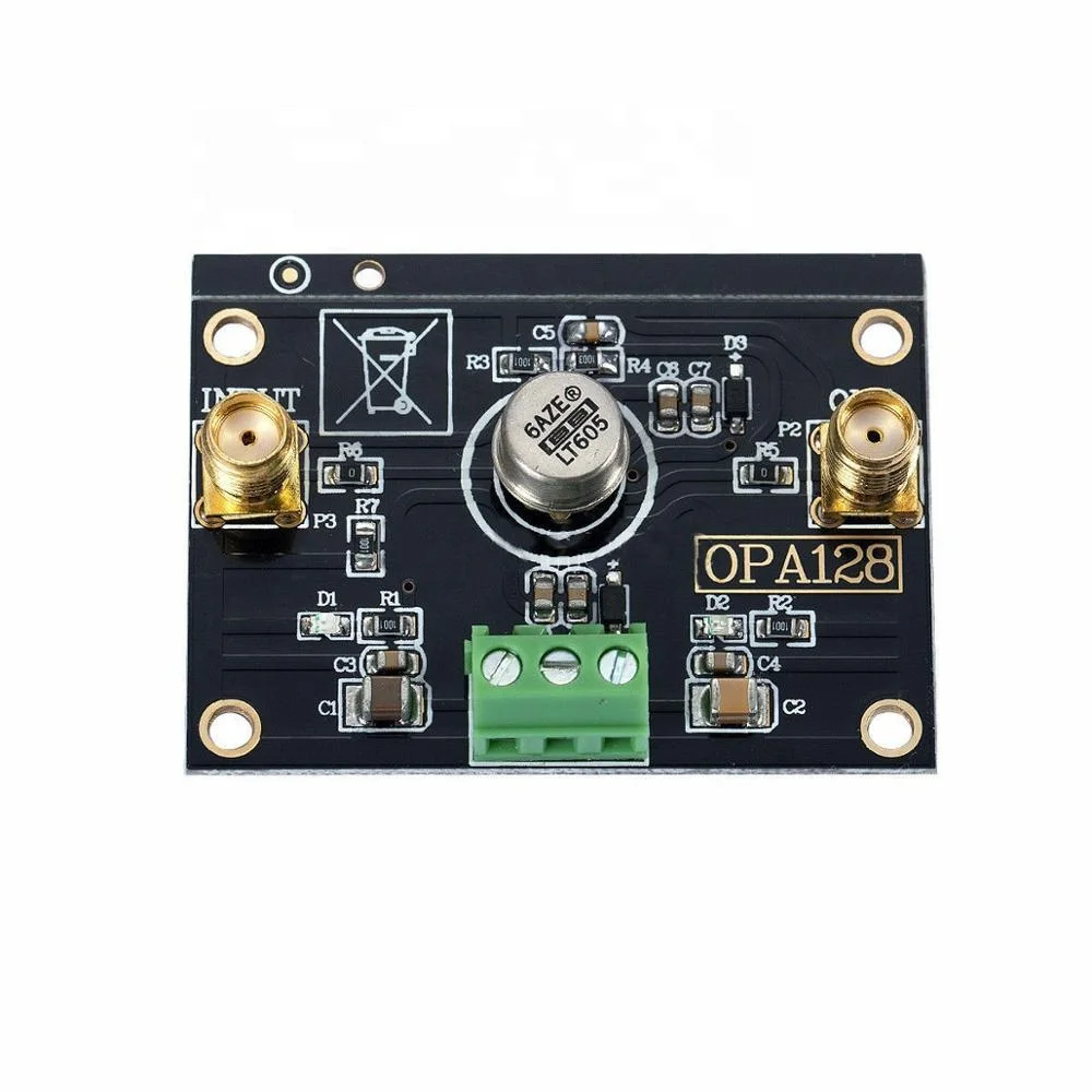 Taidacent Opa128 110db Gain High Impedance Electrometer Amplifier Ultra Low Bias Current Op Amp ...