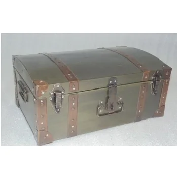 Decorative Galvanized Iron Metal Storage Trunk Box For Multi Purpose ...