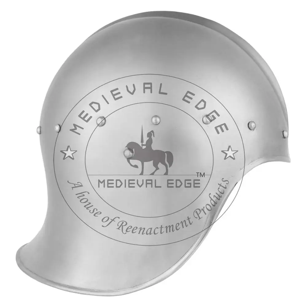 Helmet Open Face Sallet Barbute Medieval Helmet Silver Polish Halloween ...