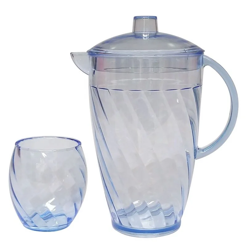 Spiral Design Acrylic Pitcher Drinking Glass Set - Buy Spiral Design ...
