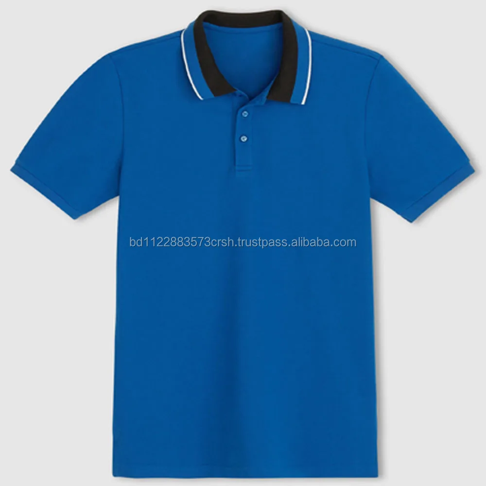 Polo para hombre, camisa con cuello tiffin, 100% Cartón, Pique, 180 Gsm ...