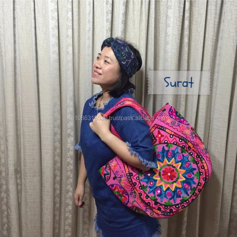 Embroidered Kutch Style Shoulder Bag Tribal Indian New Handbag Tote Bag ...