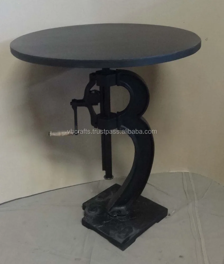 Round Folding Bar Table - Industrial Antique Style