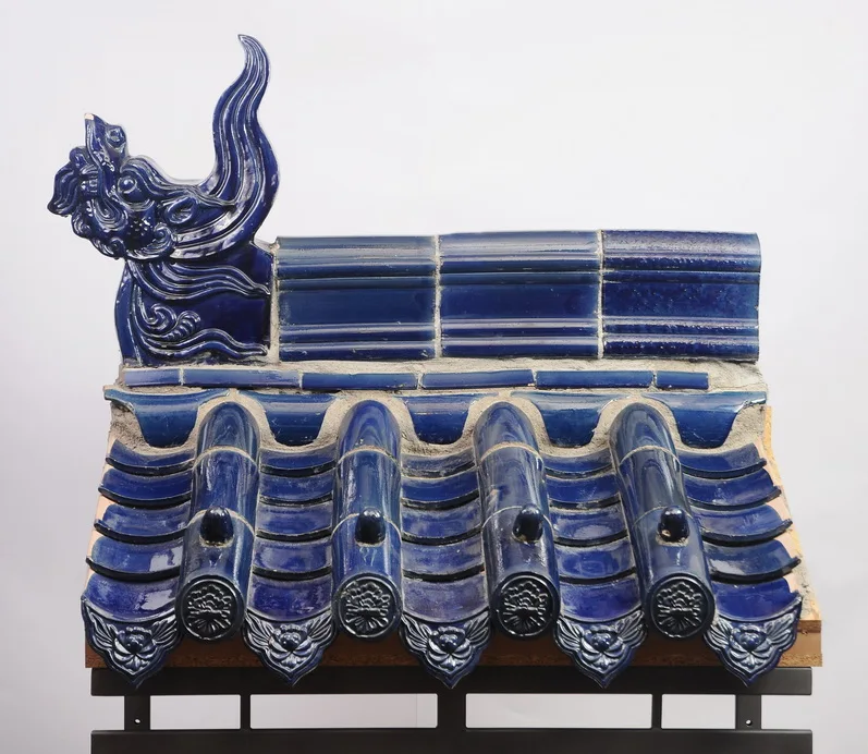 Cobalt Blue Ceramic Roofing Tiles - Chinese Pagoda Style