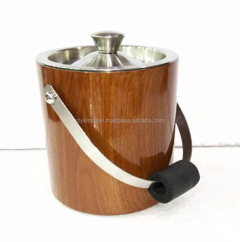 Popular Stainless Steel Champagne Bucket Wine Cooler Ice Bucket Double ...