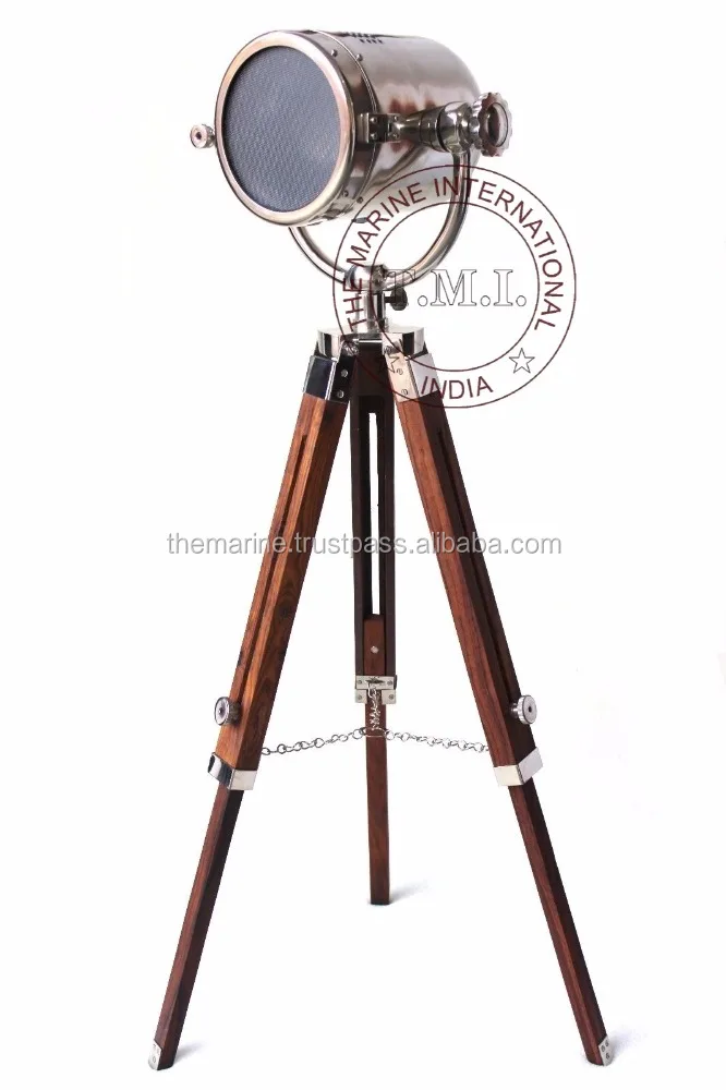 Reflector de pie de suelo náutico europeo acabado cromado de lujo LED ...