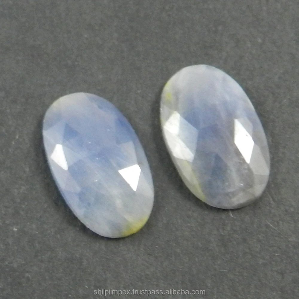 Blue Multi Sapphire 14.10 Cts Oval Checker Cut 18x11mm Loose Gemstone ...